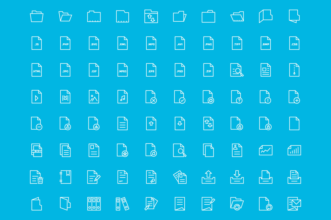 100+ Files and Folders Icon - Creative Stall